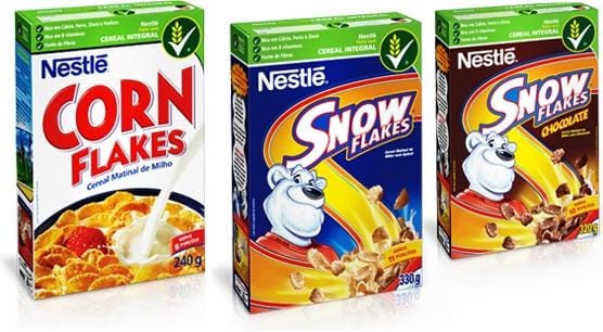 Corn Flakes Snow Flakes Nestlé - Inglês no Supermercado - Vocabulário ...